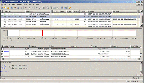 Combine SQL Profiler Trace file and PerfMon counters log file Combine SQL Profiler Trace file and PerfMon counters log file